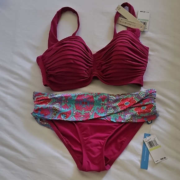 Bleu Rod Beattie | Swim | Bleu Rod Beattie Magenta And Floral Bikini ...